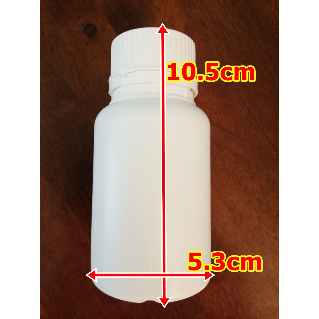 Medicine Pill Capsule Bottle (with Cap only) 150ml / Botol Plastik Ubat ...