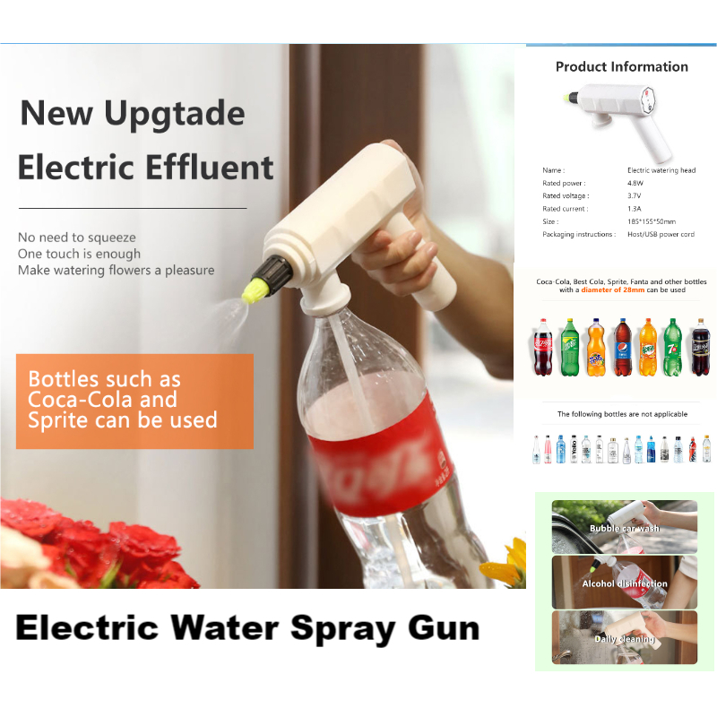 Electric Long Nozzle Water Spray Gun 2 Mode Adjustable USB Timing ...