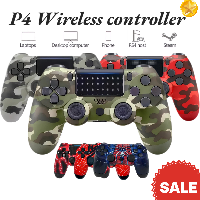 P4 Bluetooth Wireless Game Controller Vibration Gamepad DUALSHOCK For ...