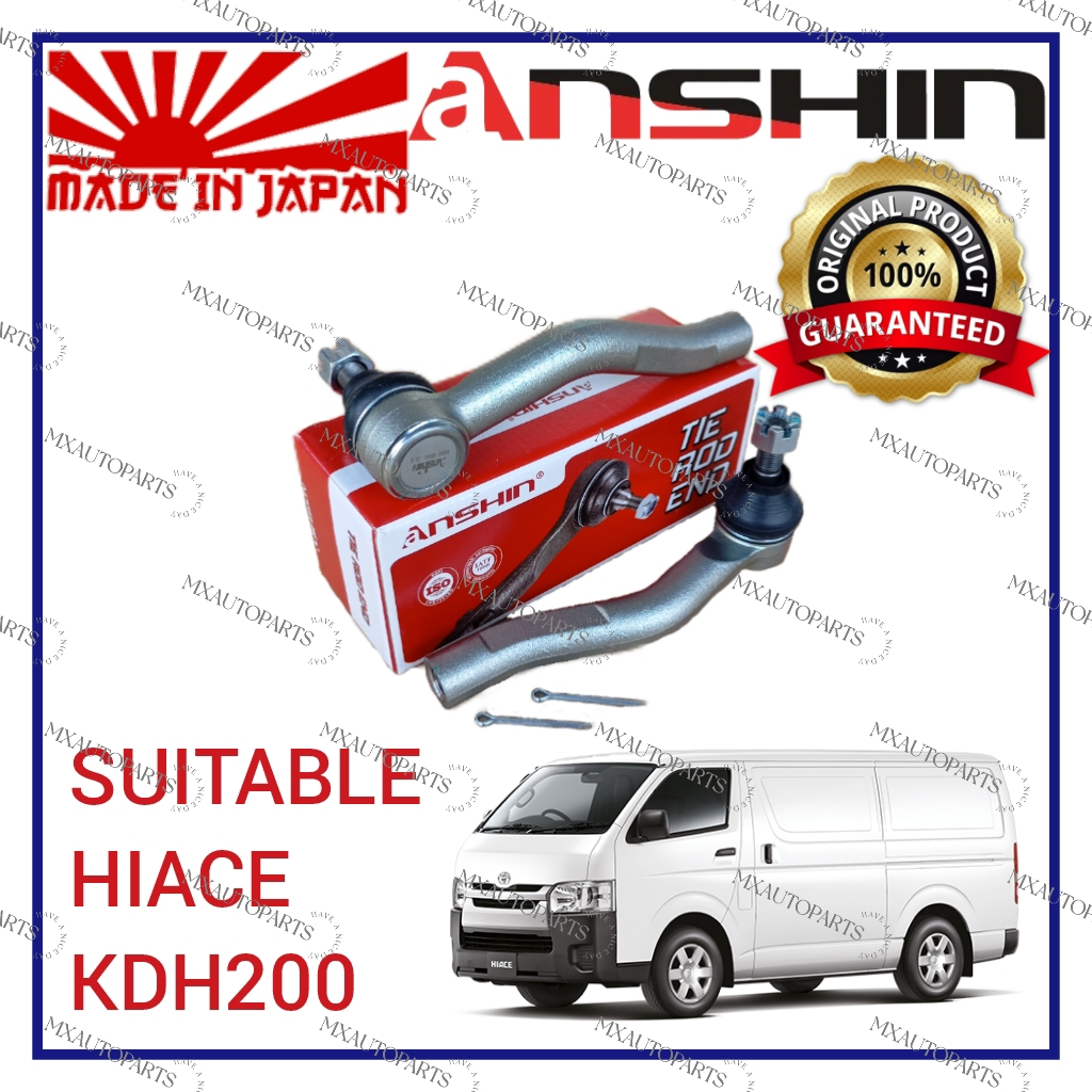 ORIGINAL ANSHIN JAPAN TIE ROD END TOYOTA HIACE KDH200 TIE ROD END SET ...