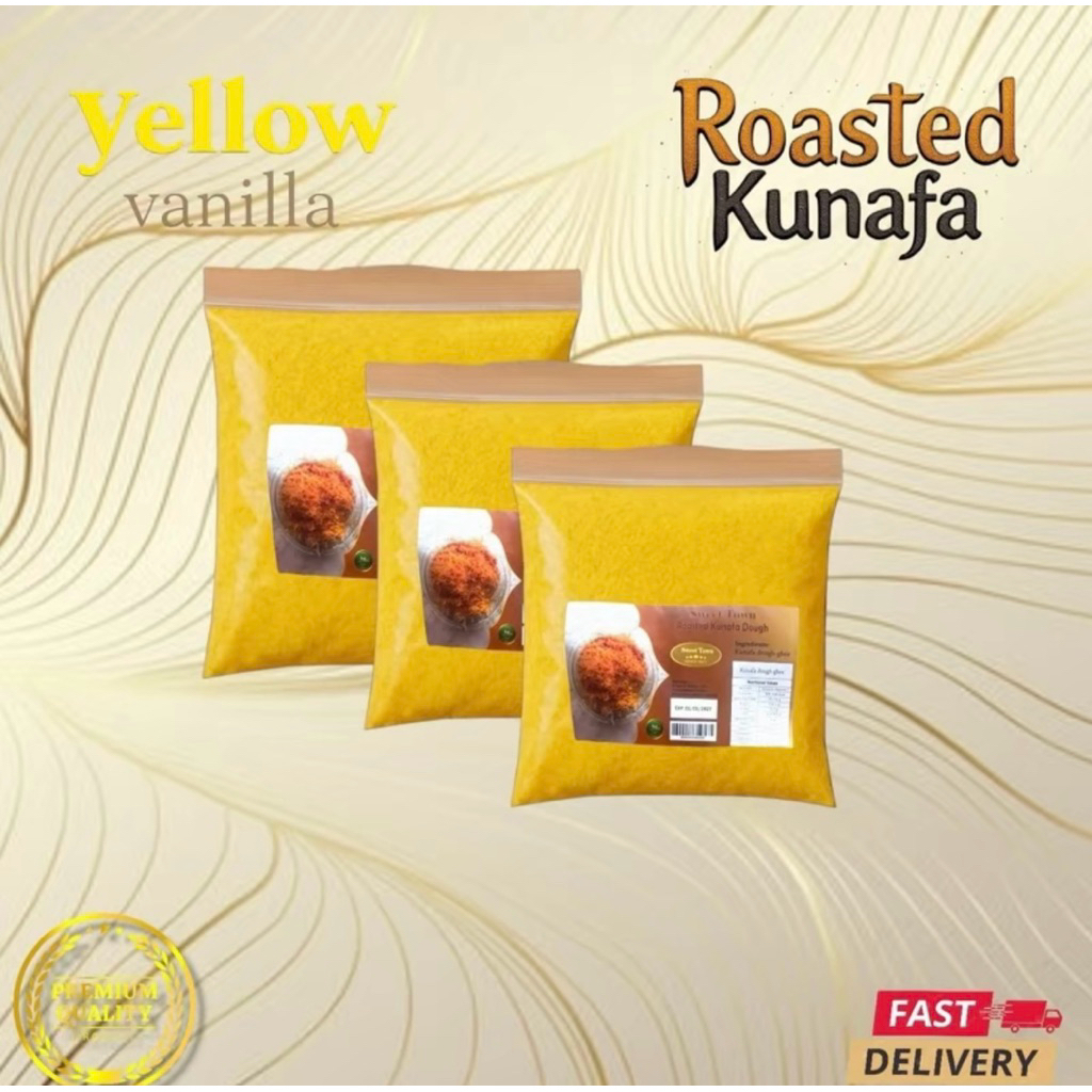 Roasted Kunafa Dough yellow vanilla , kunafa dough, - Food/ 500g ...