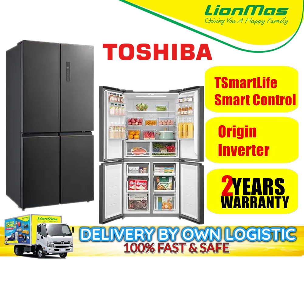 Toshiba 530L Origin Inverter Multi Door Refridgerator GR-RF531WI-PMY 4 ...
