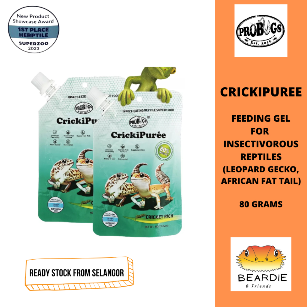 PROBUGS CRICKIPUREE 80G GEL FOOD FOR INSECT EATING REPTILES LEOPARD ...
