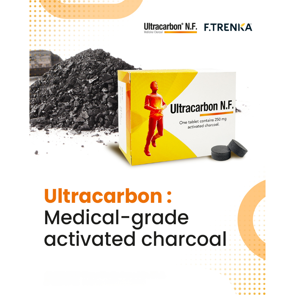 ULTRACARBON N.F. Medicinal Charcoal Tablet 250mg Made in Germany ...