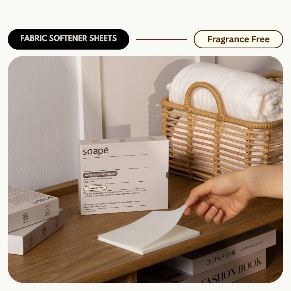 soape | Fabric Softener Sheets | Fragrance Free Scent | 30 eco sheets ...