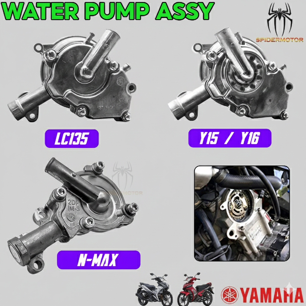 WATER PUMP FULL SET ORIGINAL YAMAHA LC135 / FZ150 / Y15 V1 V2 / NMAX ...