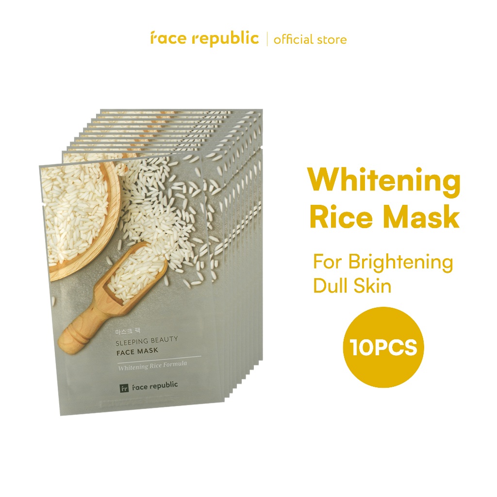 Face Republic Sleeping Beauty Face Mask Whitening Rice Formula (23g/10 ...