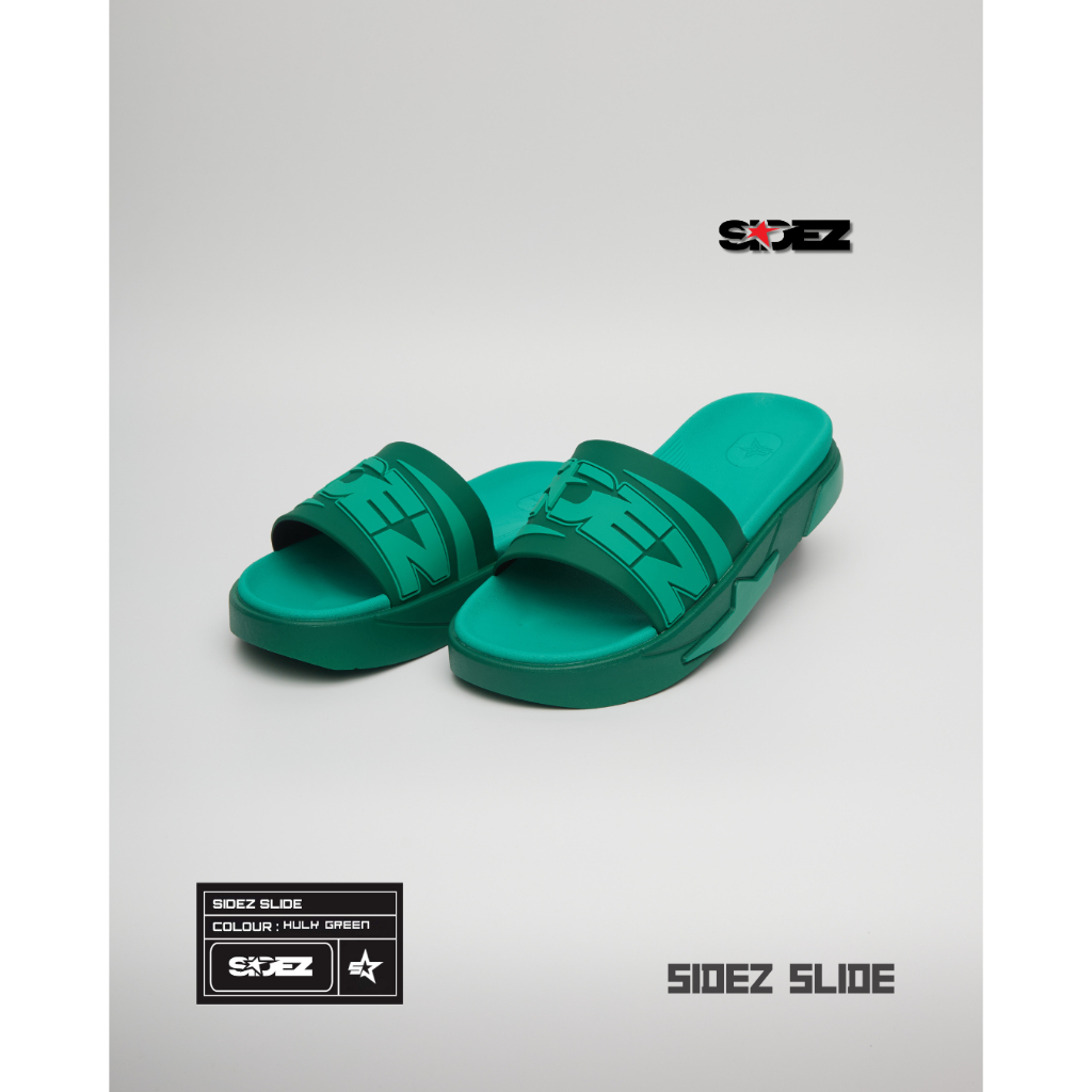 SiDEZ HULK GREEN SLIDE SANDAL | Shopee Malaysia
