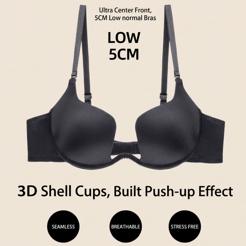 READY STOCK Plus Size Ladies U-Shaped Open Back Push-Up Bra Enhances ...