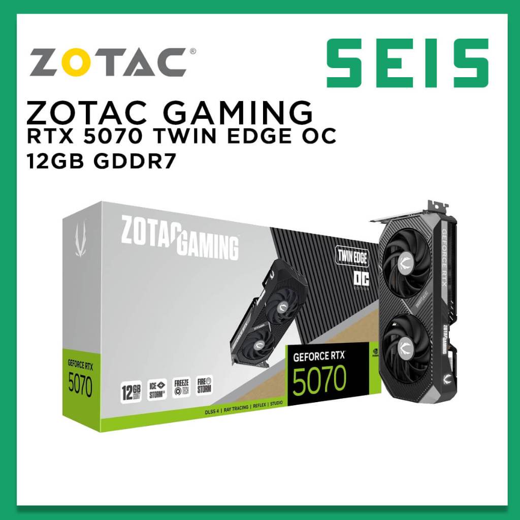 ZOTAC GAMING GeForce RTX 5070 12GB GDDR7 Twin Edge GPU | Shopee Malaysia