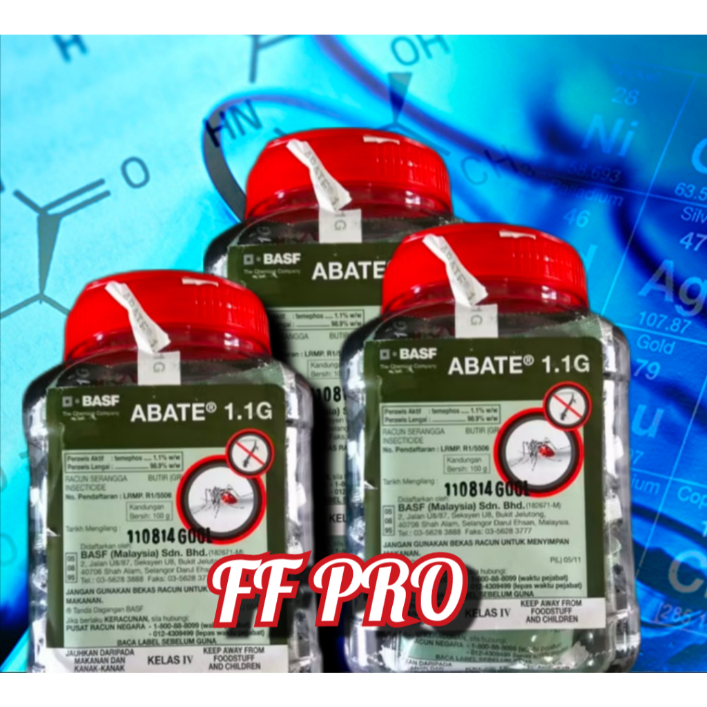BEST SALLERS BASF ABATE 1.1G®25 SACHETx100G=2.5KG LAVACIDING UBAT ...