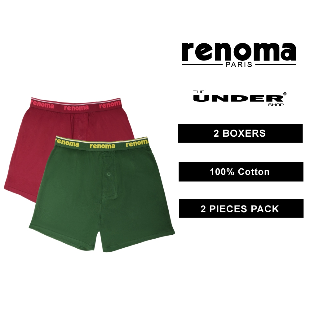 RENOMA - 2 Boxer (REX3242) Cotton Best Buy | Shopee Malaysia