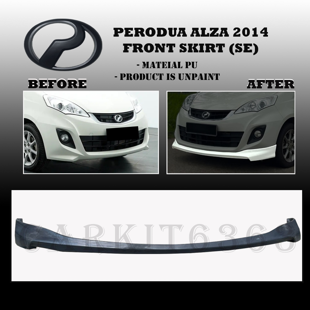 PERODUA ALZA 2014 (SE) FRONT SKIRT LIP ORIGINAL SKIRT BODYKIT (MATERIAL ...