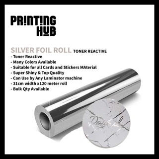 SILVER Foil Roll For toner and Digital printing reactive\hot stamping ...
