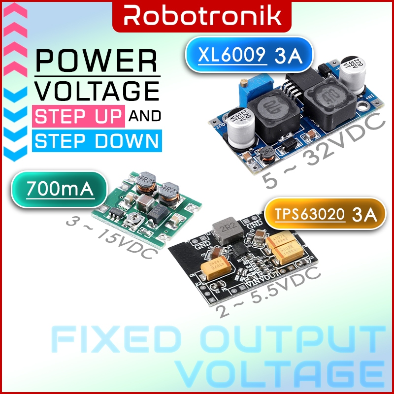 DC Automatic (Step Up & Step Down) 700ma XL6009 TPS63020 Adjustable ...