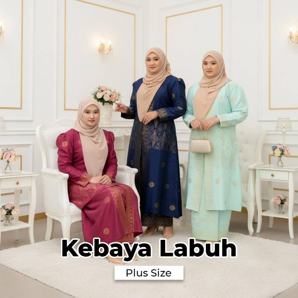 PLUS SIZE KEBAYA LABUH SIZE 3XL-8XLI kEBAYA LABUH SONGKETIKEBAYA RAYA ...