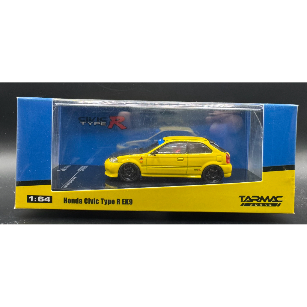 Tarmac Works 1/64 Honda Civic Type-R EK9 - Yellow / Carbon Hood ...