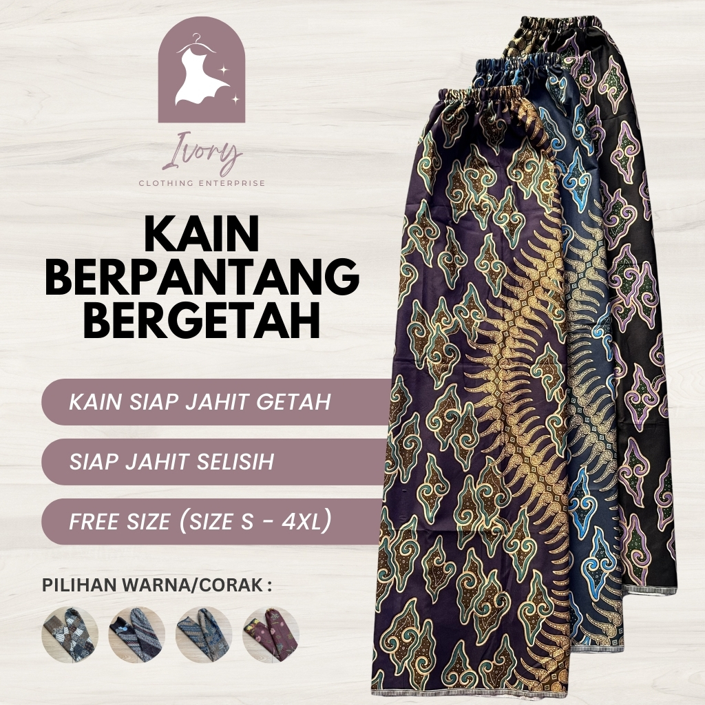 IVORY CLOTHING Kain Berpantang Bergetah / Confinement Sarong / Kain ...