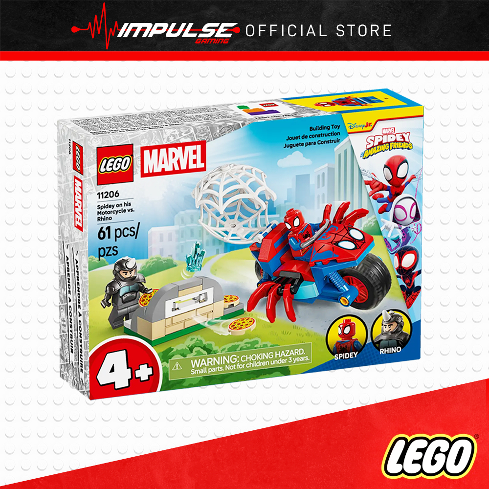 LEGO Spidey 11206 Spidey on his Motorcycle vs. Rhino | Shopee Malaysia