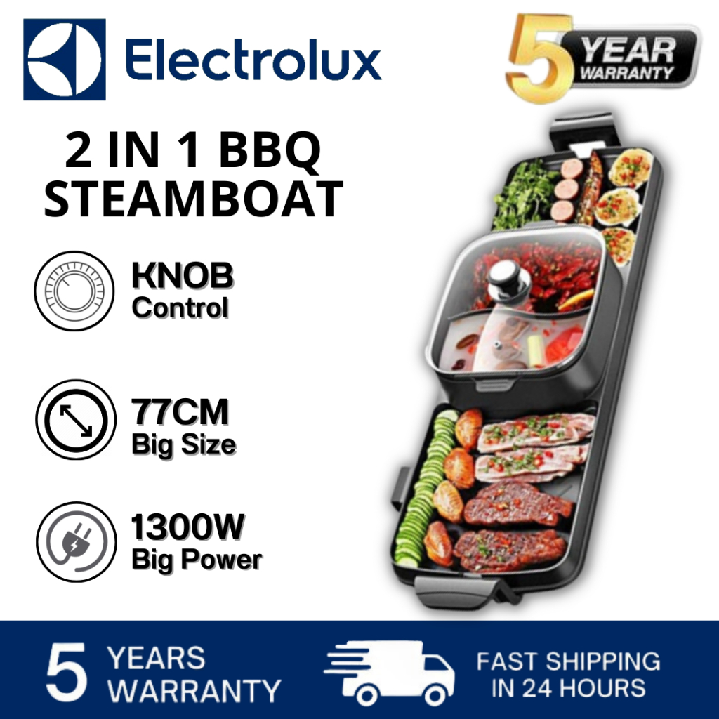Electrolux BBQ Steamboat And Grill 77cm Hotpots Electronic Pan Grill ...