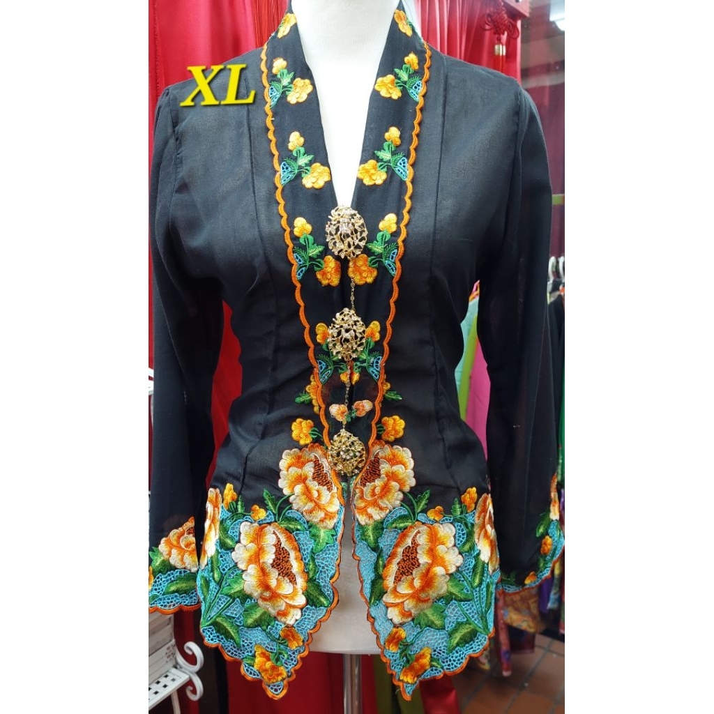 Kebaya Sulam Nyonya Embroidery Traditional Hand Made Limited Edition(XL ...