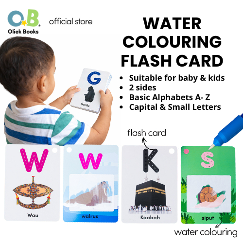 3y | ABC Flash Card | ABC Portable Water Colouring Flash Card – Kad ...
