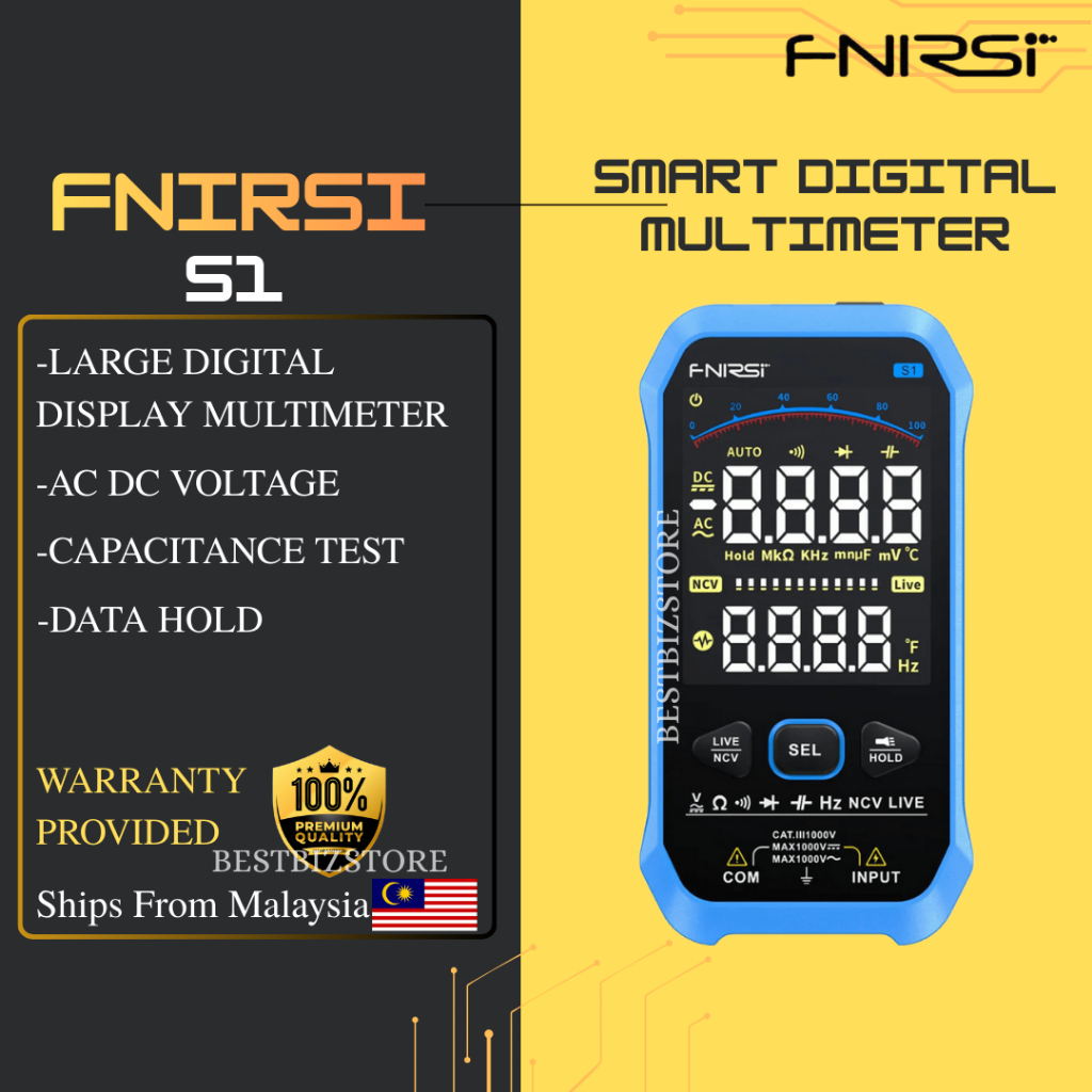 FNIRSI S1 Large Screen Digital Display Smart Multimeter | Shopee Malaysia