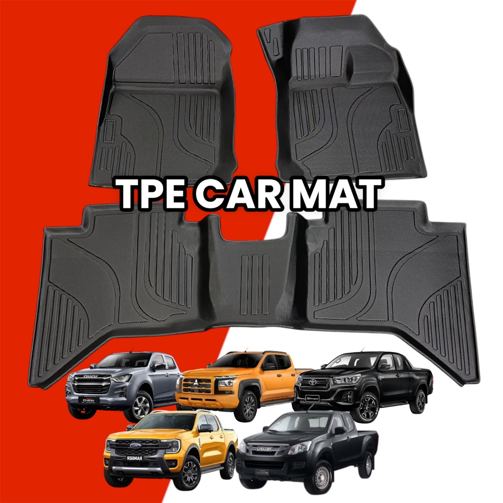 [TPE Carpet 1 set] Dmax Triton Ford Ranger T9 Hilux Vigo Revo Rogue Car ...