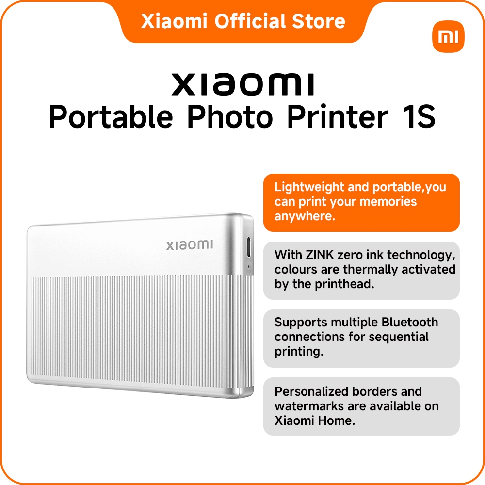NEW - Xiaomi Portable Photo Printer 1S | Lightweight and portable, ZINK ...
