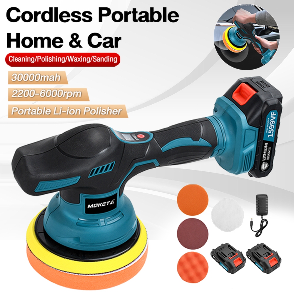 🔥1599VF Car Polisher Handheld Cordless Polishing Sanding Waxing Machine ...