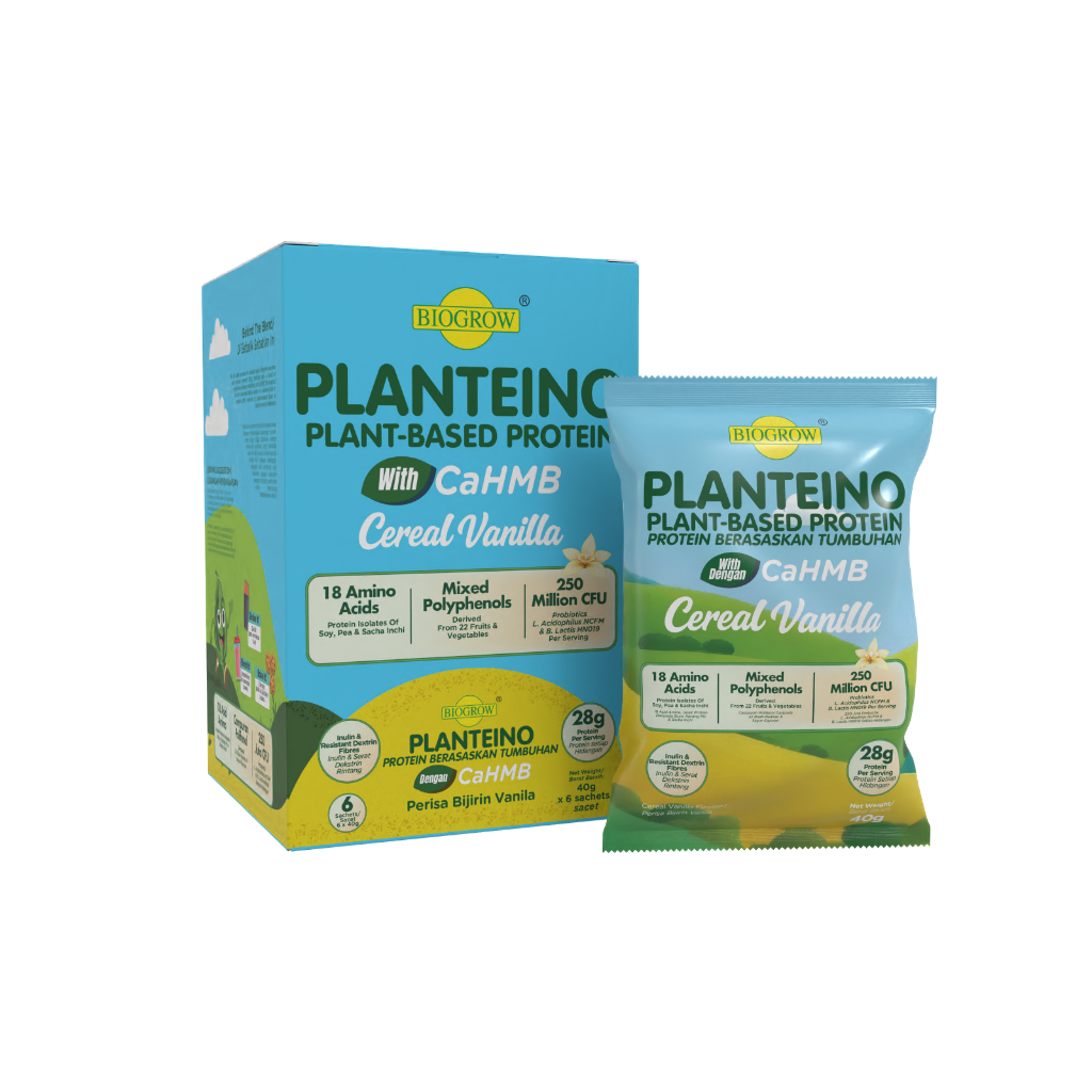 Biogrow Planteino Plant-Based Protein Cereal Vanilla (40gx6's) | Shopee ...
