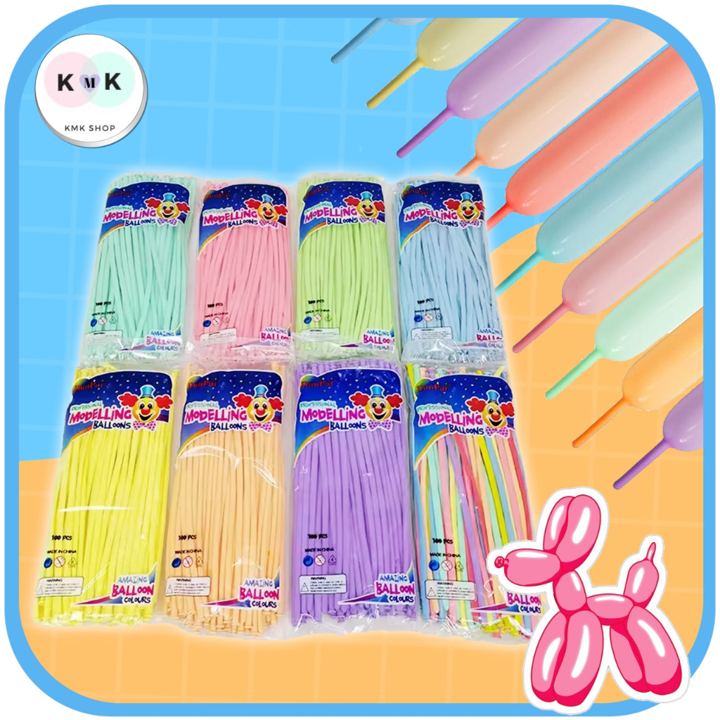100Pcs High Quality Long Balloon Twist Magic Belon Panjang Decoration ...