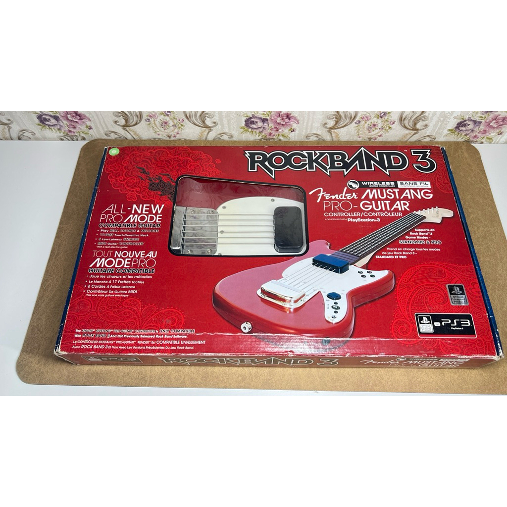 Mad Catz PS3 Rock Band 3 Wireless Fender Mustang Pro-Guitar (MISSING ...
