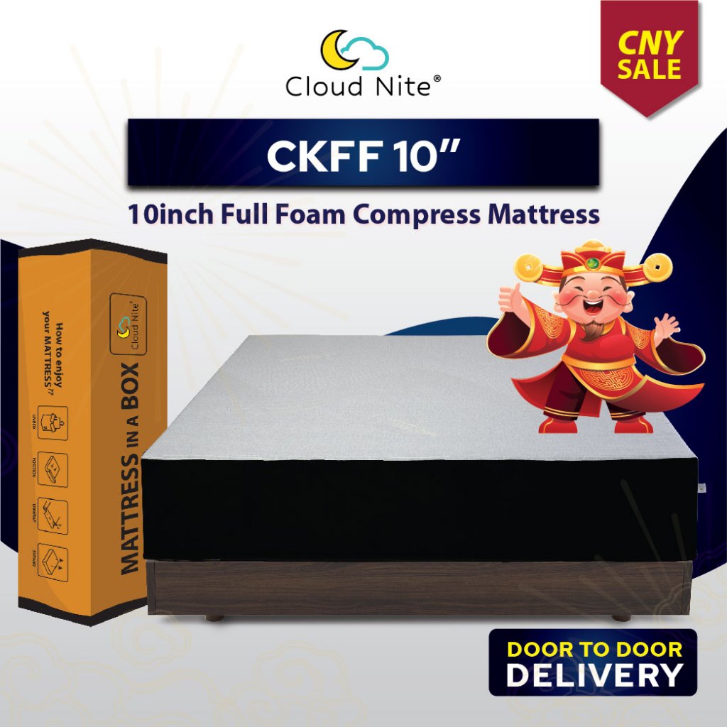 - Cloud Nite 10'' Foam Mattress – Compressed Vacuum Packed [Mattress in ...