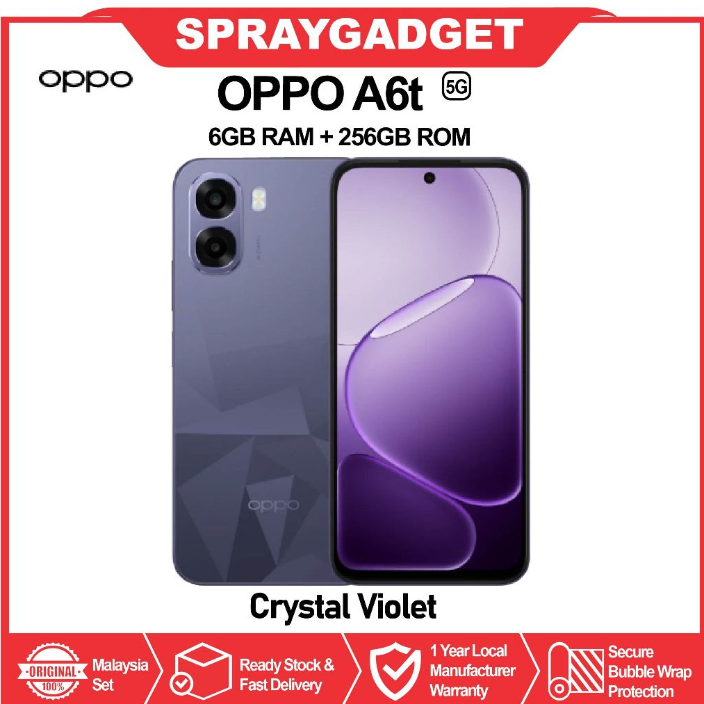 [NEW] OPPO A6t 5G (6GB RAM + 256GB ROM )6500mAh Large Battery | 120Hz ...