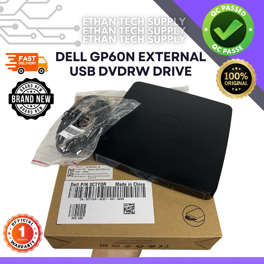 💽【CHEAPEST】DELL USB External DVD RW Drive GP60N | Portable CD DVD ...