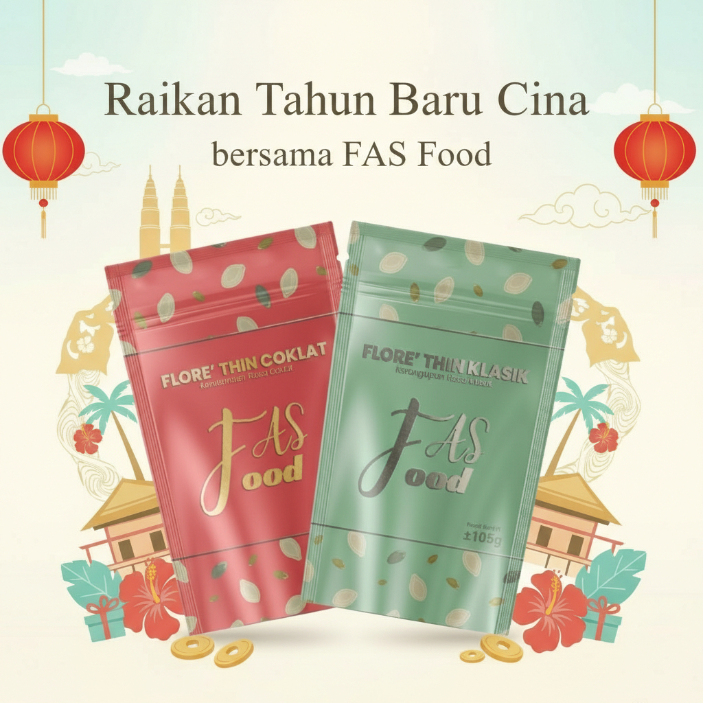 [DOUBLE CRUNCH PACK] FLORE' THIN MIXED (KLASIK & COKLAT) - BY FAS FOOD ...