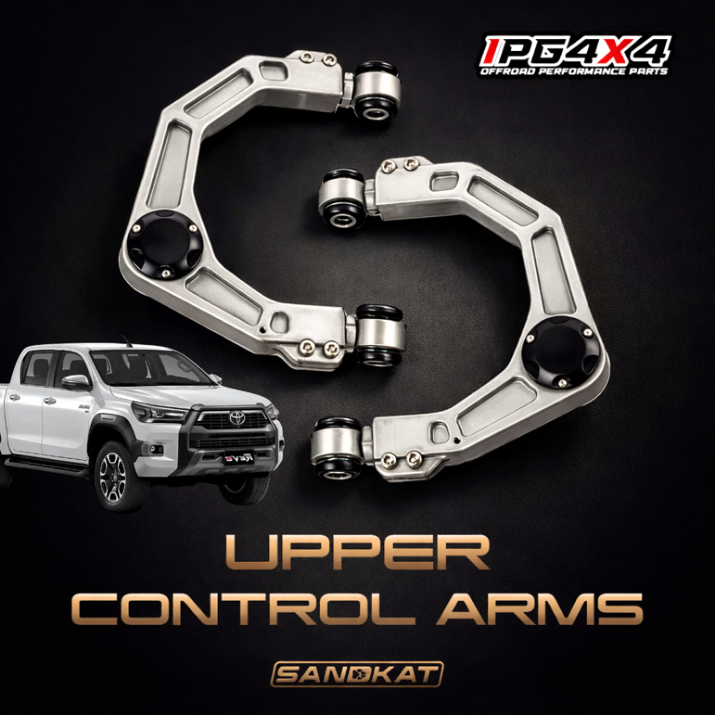 SANDKAT Toyota Hilux Revo Upper Control Arms Adjustable Aluminum Alloy ...