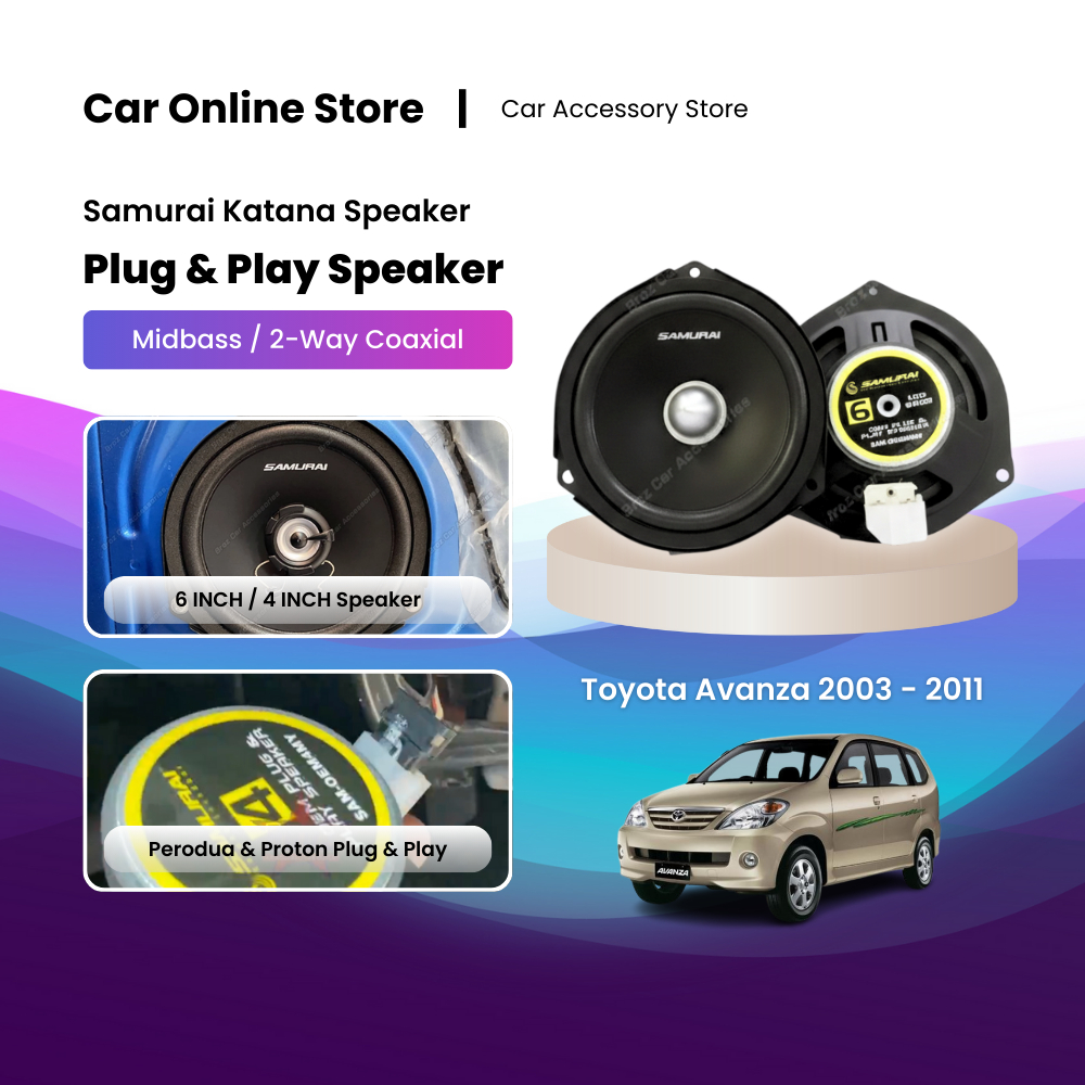 FOR TOYOTA AVANZA 2003-2011 100% ORIGINAL OEM Plug and Play SAMURAI 6 ...