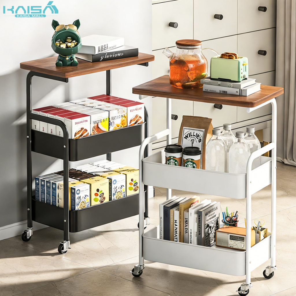 Trolley Shelves Household Movable Snack Trolleys Bedroom Bedside Side ...
