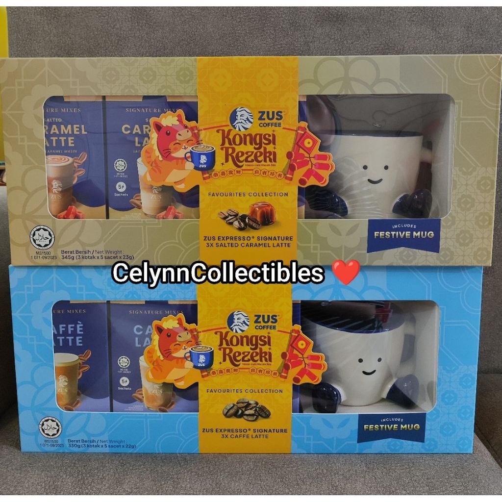 ZUS Signature Mixes Coffee- Kongsi Rezeki CNY Pack- Caffe Latte/Salted ...