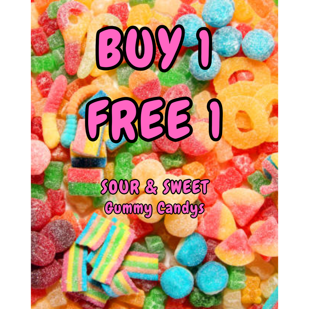🔥(BUY 1 FREE 1) Sour Belt Soft Gummy Gula Jelly (HALAL) Assorted ...