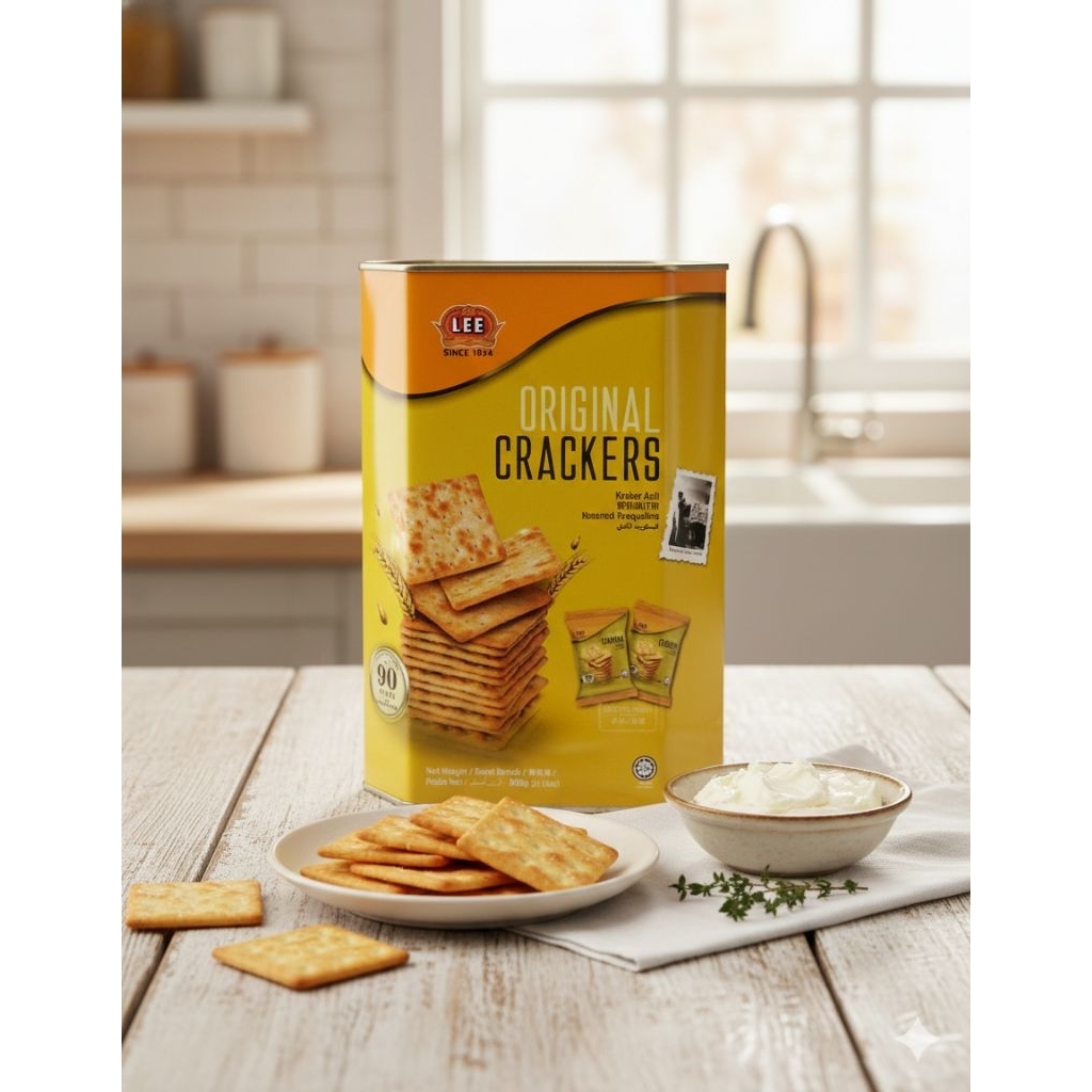 600g LEE CREAM CRACKER ORIGINAL CRACKER BISKUT TAWAL *HALAL* | Shopee ...