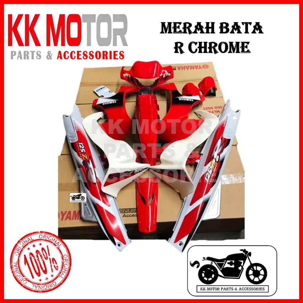 [HLY !!!] YAMAHA Y125 Y125ZR 125ZR COVERSET COVER SET BODY COVER MERAH ...