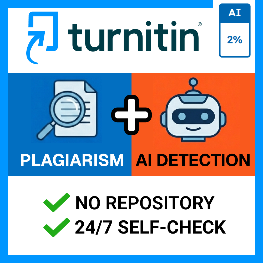 TURNITIN PLAGIARISM + AI CHECKER | SELF SERVICE | NO REPOSITORY | SELF ...