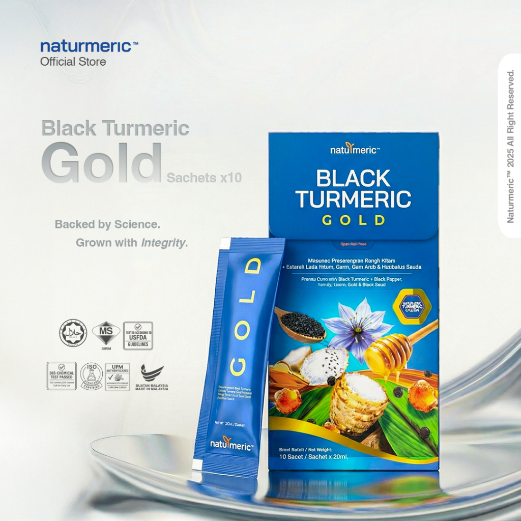 Naturmeric Black Turmeric Gold - 10 Sachets | Rare Kunyit Hitam Asli ...