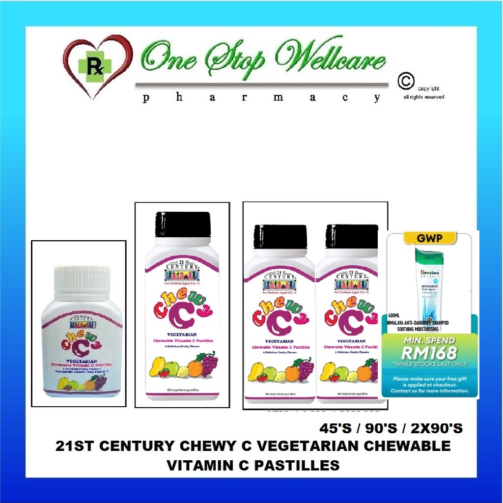 21ST CENTURY CHEWY C VITAMIN C KUNYAH VEGETARIAN / 21ST CENTURY CHEWY C ...
