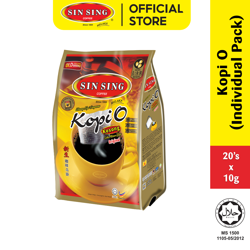 SIN SING Kopi O Coffee Mixture Bags Individual Pack | Uncang Kopi ...