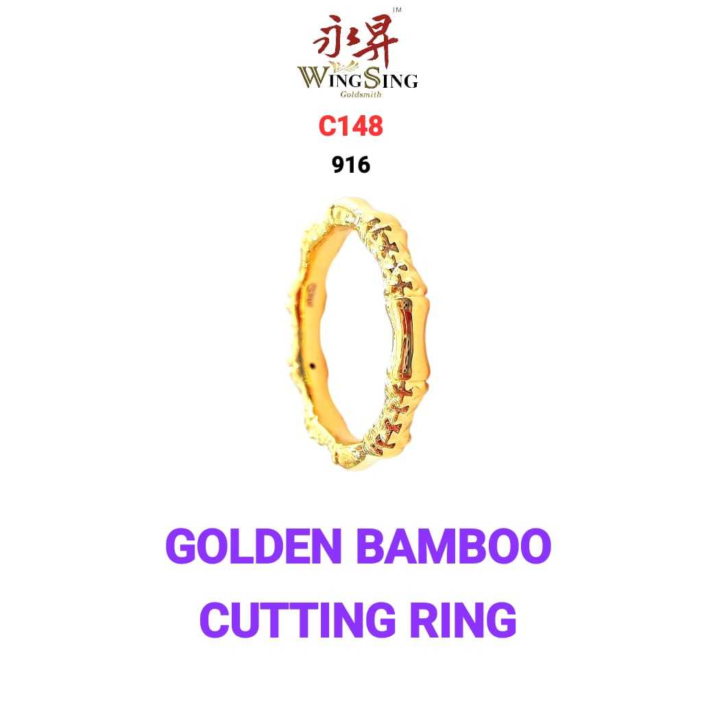 Wing Sing 916 Cincin 5G Emas Buluh Bamboo Exclusive 916 / 节节高升竹节916金戒指 ...