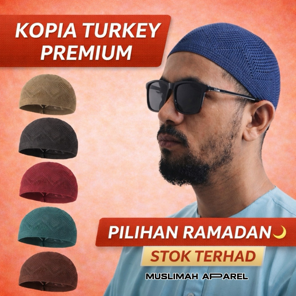 Kopiah Turkey Muslim Umrah Haji | Pakaian Ibadah Lelaki | Design Turki ...
